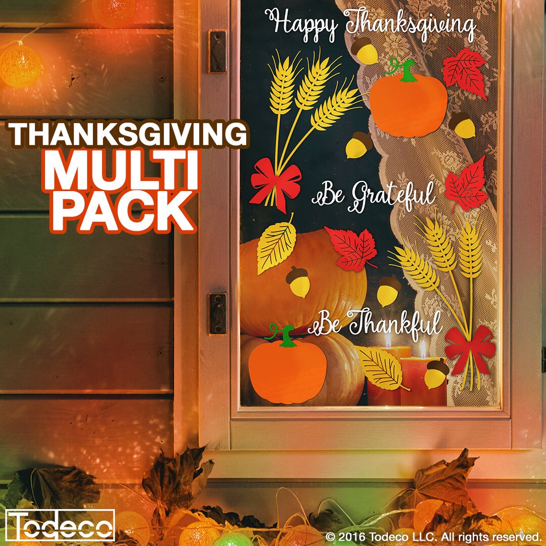 Thanksgiving Decal, Multipack Thanksgiving Wall Decal, Mutipack ...