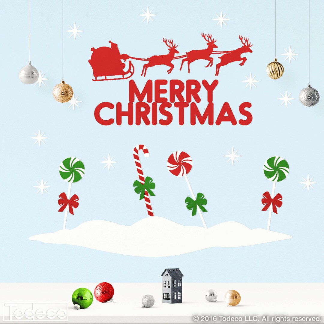 Christmas Decal, Candyland Wall Decal, Candyland Decal, Christmas Wall ...
