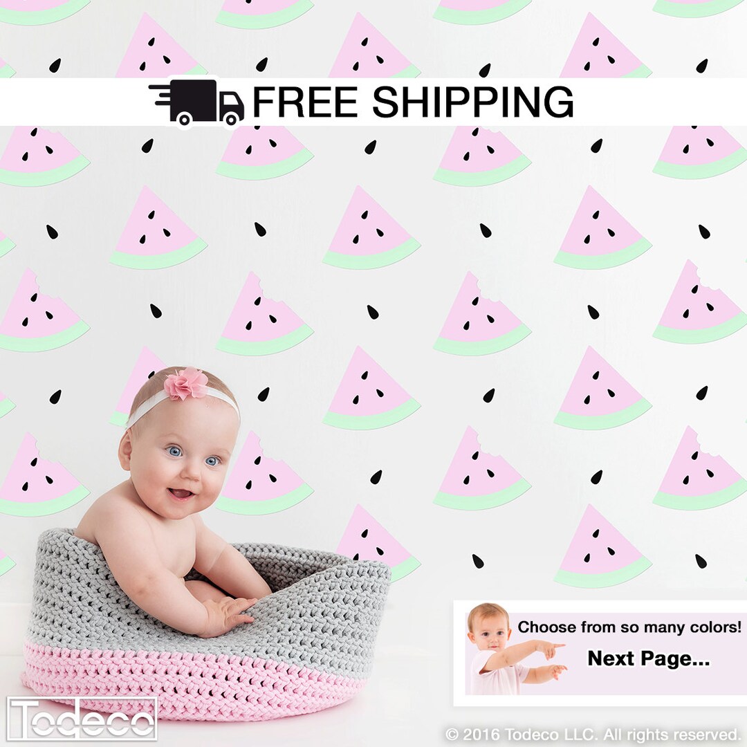 Watermelon Wall Decal Vinyl Stickers - Watermelon Decal Sticker for ...