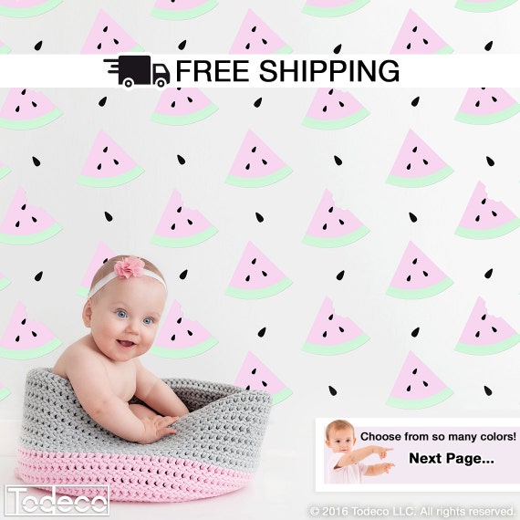 Watermelon Wall Decal Vinyl Stickers Watermelon Decal | Etsy