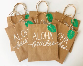 Palm Leaf Gift Bags | Etsy