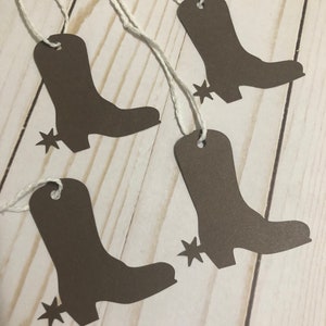 Sets of Cowgirl Boot Tag Cowboy Boot Gift Tags Personalized - Etsy