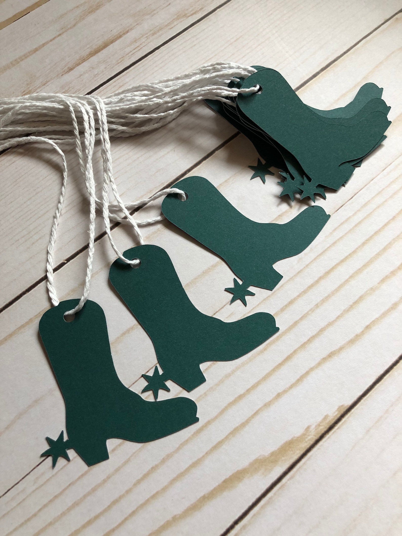 Sets of Cowgirl Boot Tag Cowboy Boot Gift Tags Personalized - Etsy