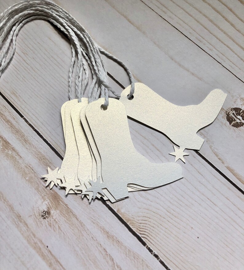 Sets of Cowgirl Boot Tag Cowboy Boot Gift Tags Personalized - Etsy