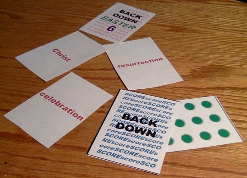 Printable Easter Word Passing Game BACK DOWN for Ages 8 to - Etsy