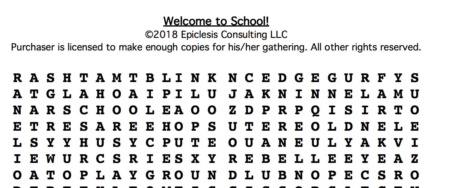 Back to School Word Search Puzzle - Etsy