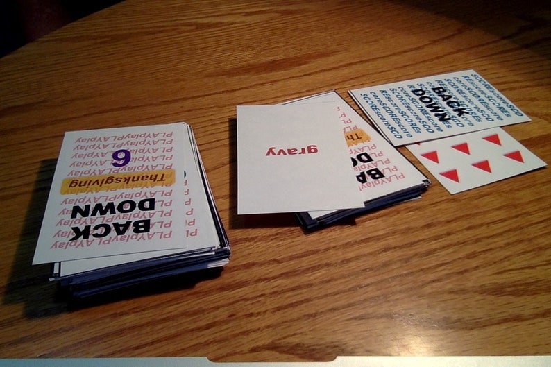 Printable Thanksgiving Word Passing Game, Back Down, for 4 to 8 Players ...