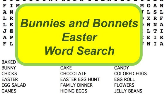 Fun Easter Word Search Puzzle With Non-religious Secular | Etsy