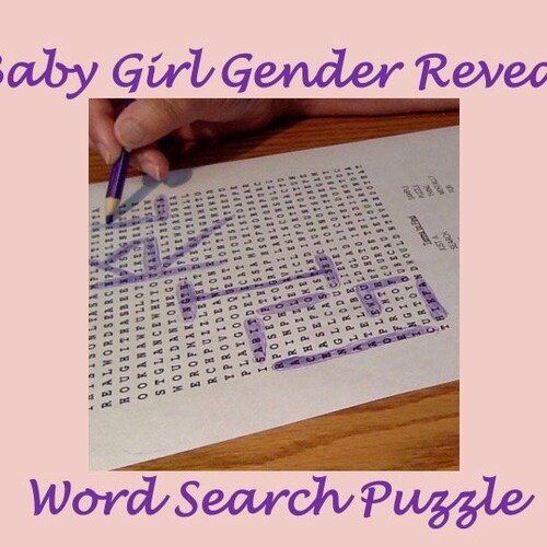 Printable Baby Boy Gender Reveal Word Search Puzzle Shower - Etsy