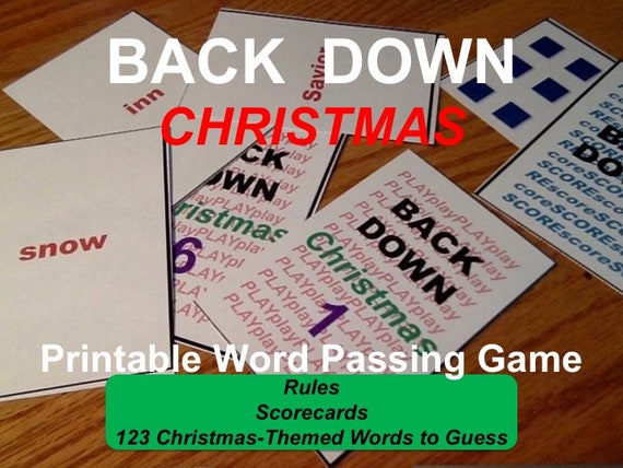 Printable Christmas Word Passing Game 4 to 8 Players Age 8 | Etsy