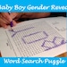 Printable Baby Boy Gender Reveal Word Search Puzzle With Answer Key - Etsy