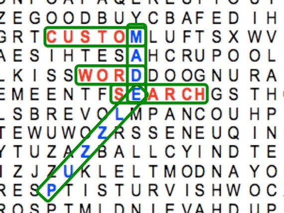 Custom Word Search Puzzle Made to Order With Your Search Terms - Etsy UK