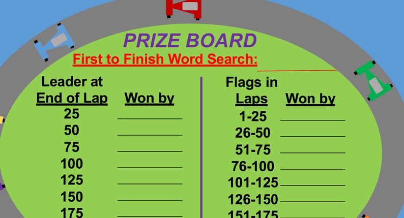 Printable Raceday Party Bundle With Welcome Garland, Race-themed Name ...