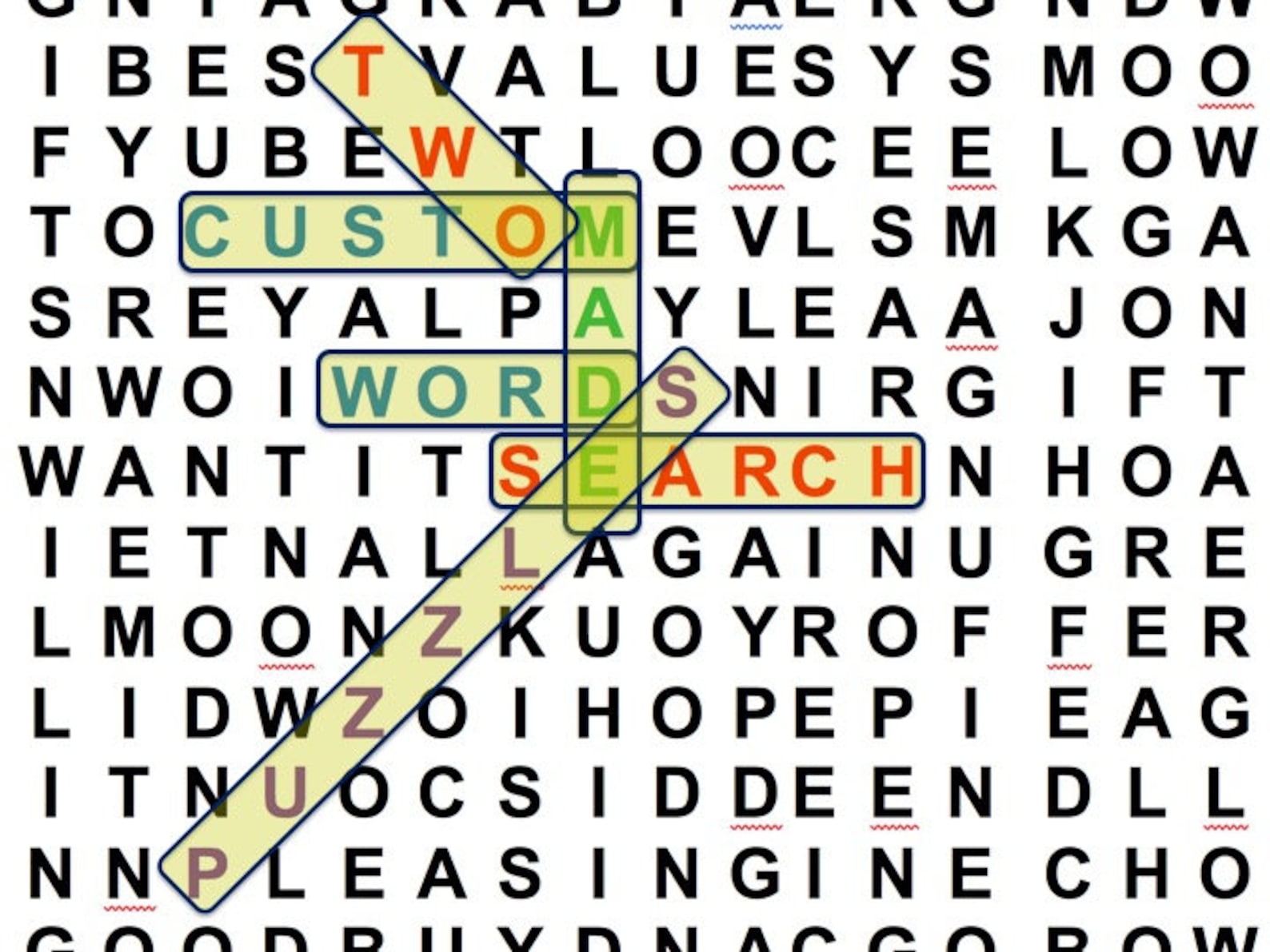TWO Custom Word Search Puzzles Made to Order With Your Search Terms - Etsy