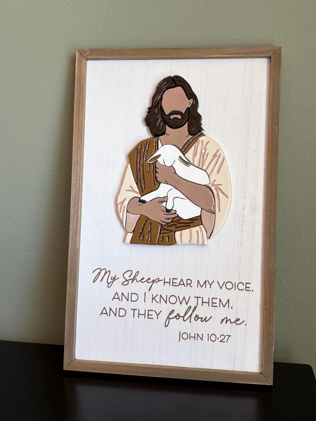 Jesus and His Sheep, the Good Shepherd Custom Home Decor, Christian ...