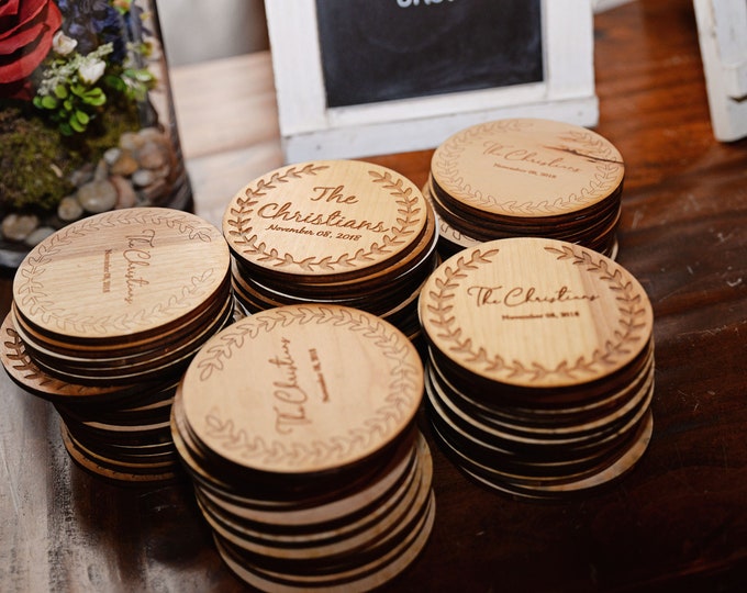 Personalized Wooden Coasters - Etsy