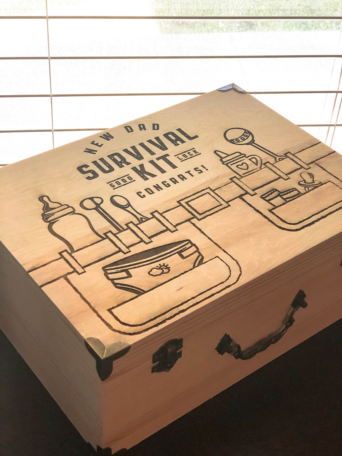 New Dad Survival Kit Box/ New Dad Gift / Baby Shower Gift for | Etsy