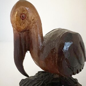 Vintage Wood Hand Carved, Folk Art, Pelican Figurine - Etsy