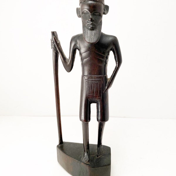 African Hand Carved Walking Stick - Etsy