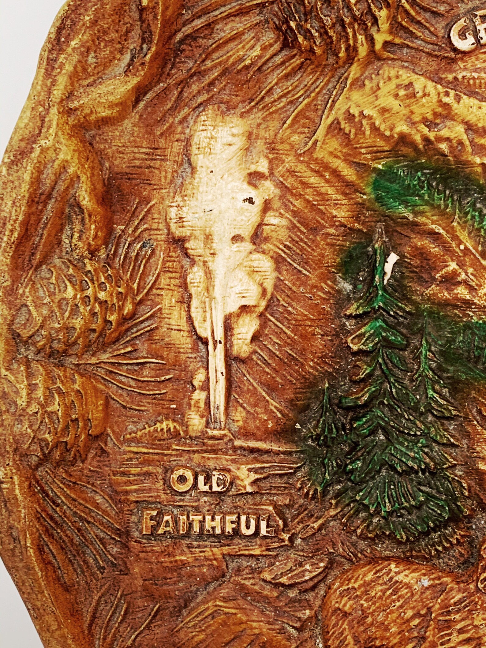 Vintage Yellowstone National Park Souvenir Resin Bowl or Wall - Etsy