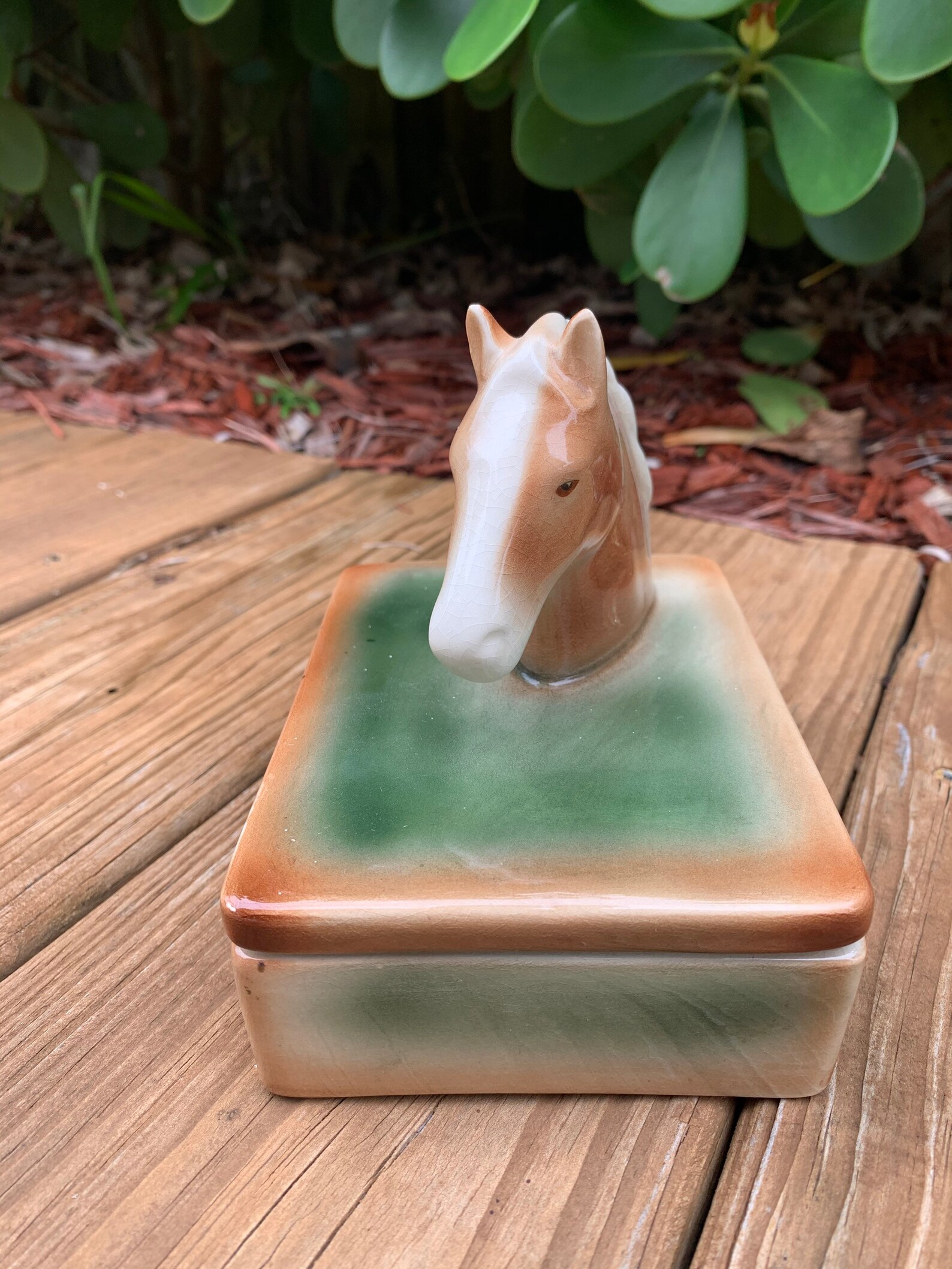 Vintage 1940s Ceramic Horse Box by Goldschieder USA - Etsy
