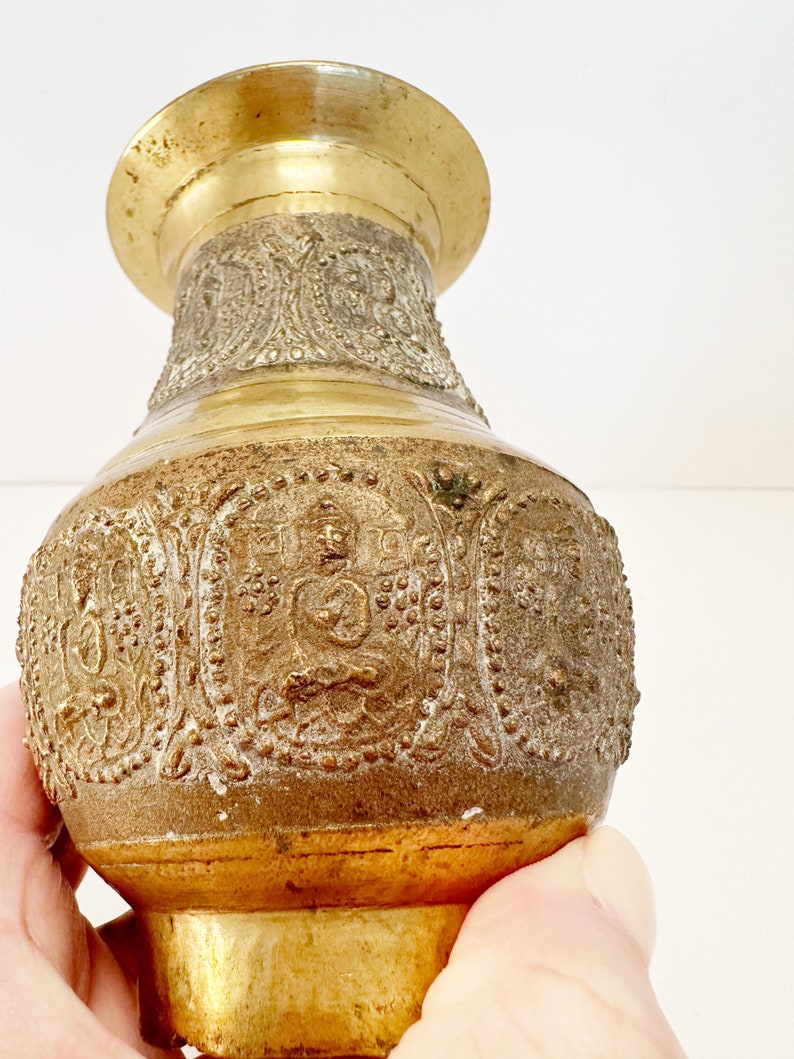 Antique Brass Nepalese Karuwa Water Pot Vessel Featuring Buddha - Etsy