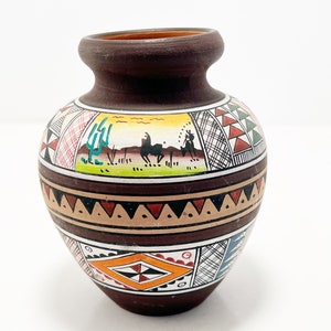 Vintage Handmade Peruvian Incan Pottery Vase - Etsy
