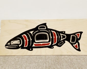 Native Salmon Art - Etsy