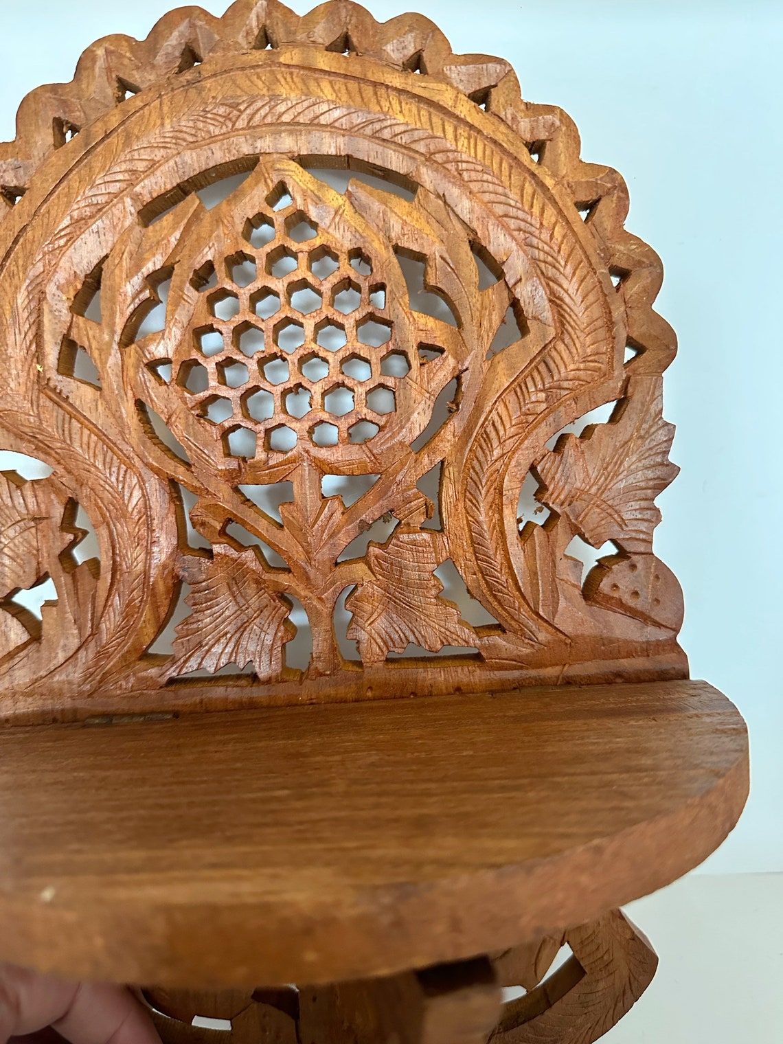 Vintage Carved Wooden Shelf With Intricate Filigree Detail - Etsy