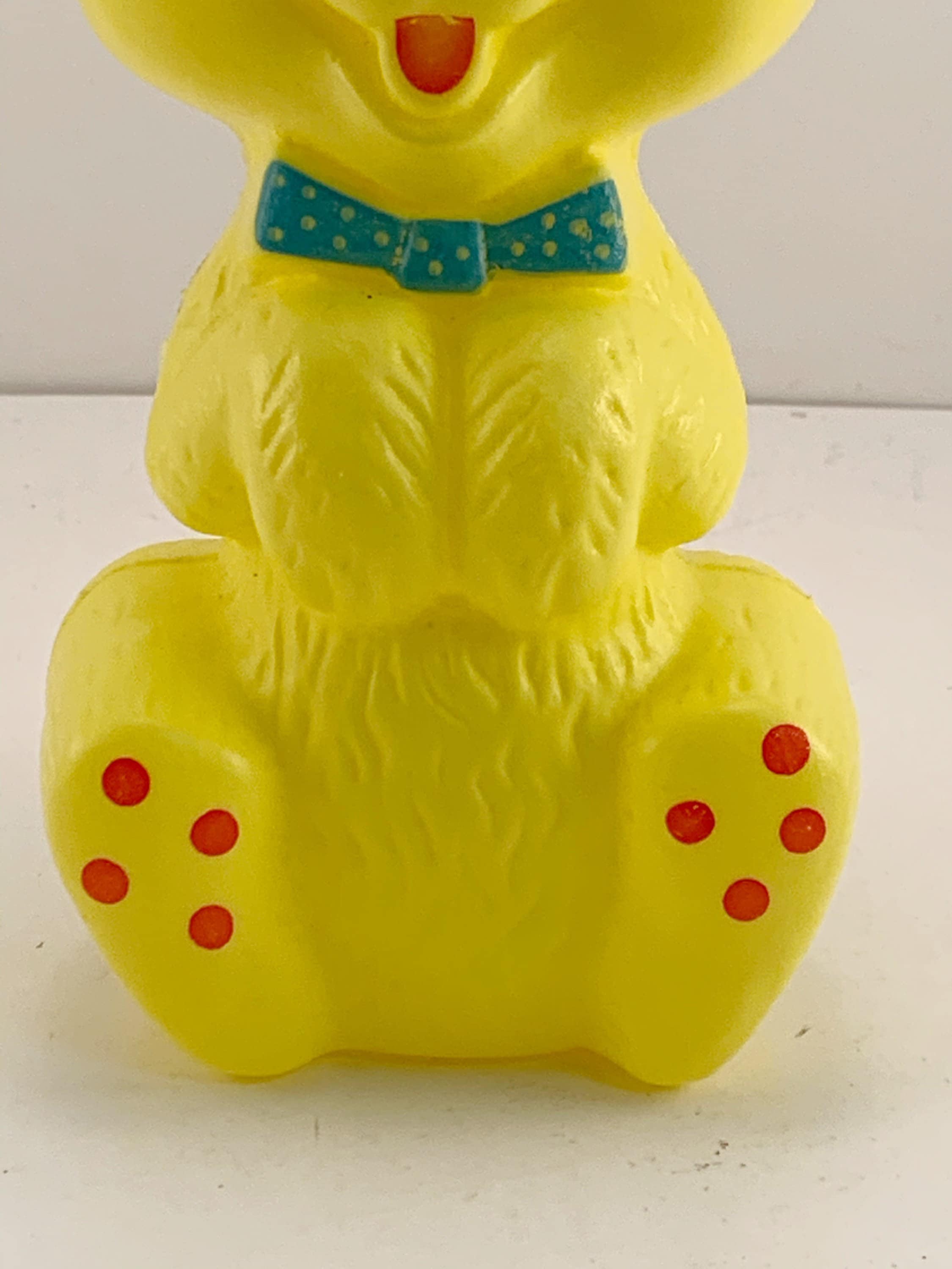 Vintage Yellow Easter Bunny Blow Mold Bank - Etsy
