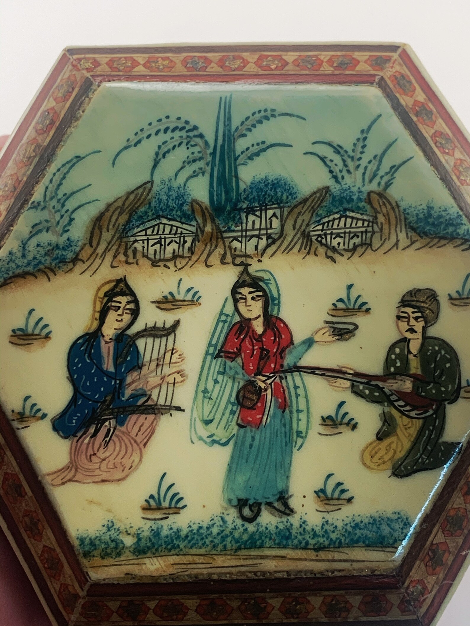 Vintage handmade sadeli anglo indian micro mosaic Persian bone | Etsy