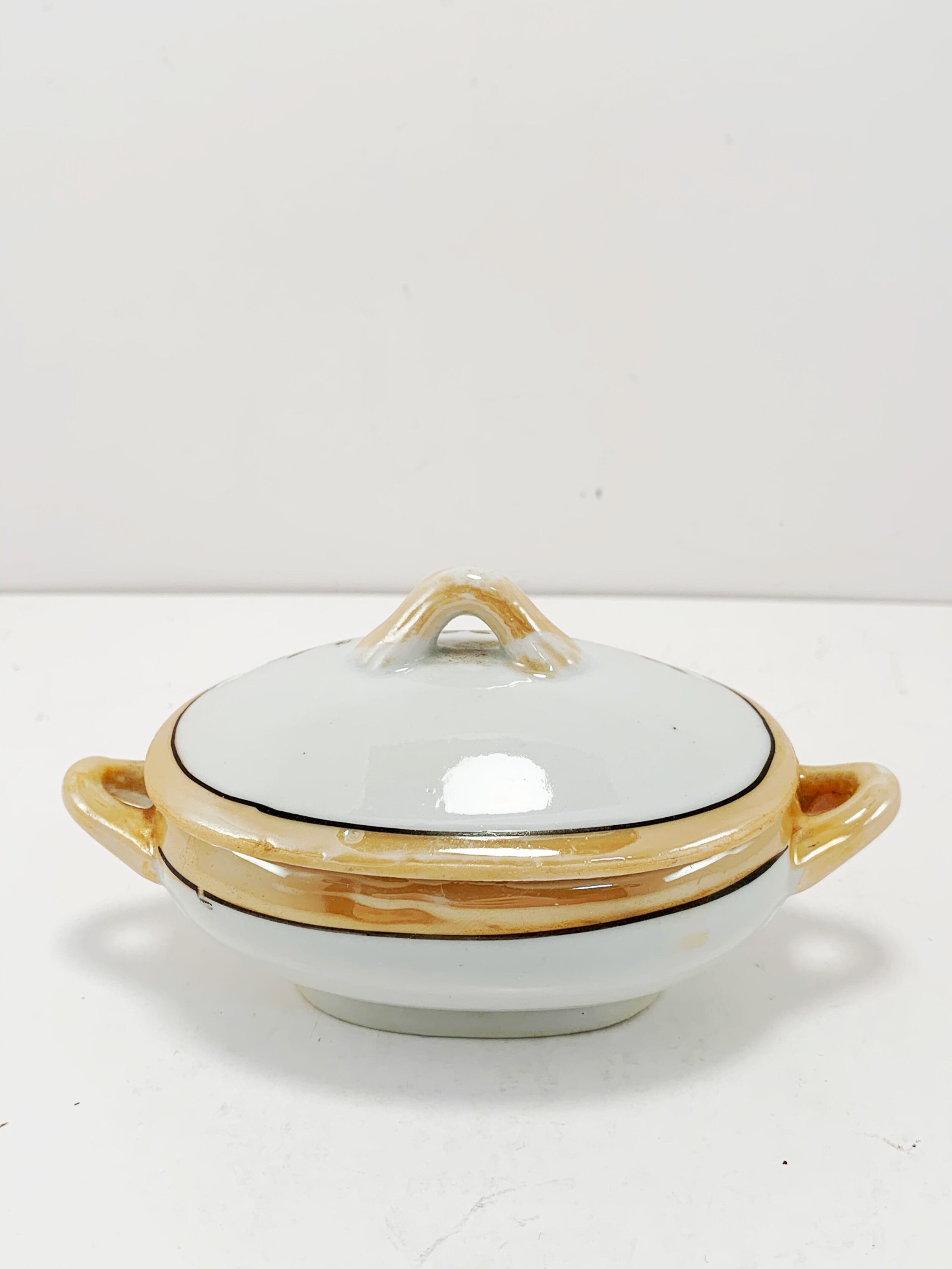 Vintage Japanese Hand Painted Lusterware Oval Shaped Jewelry | Etsy