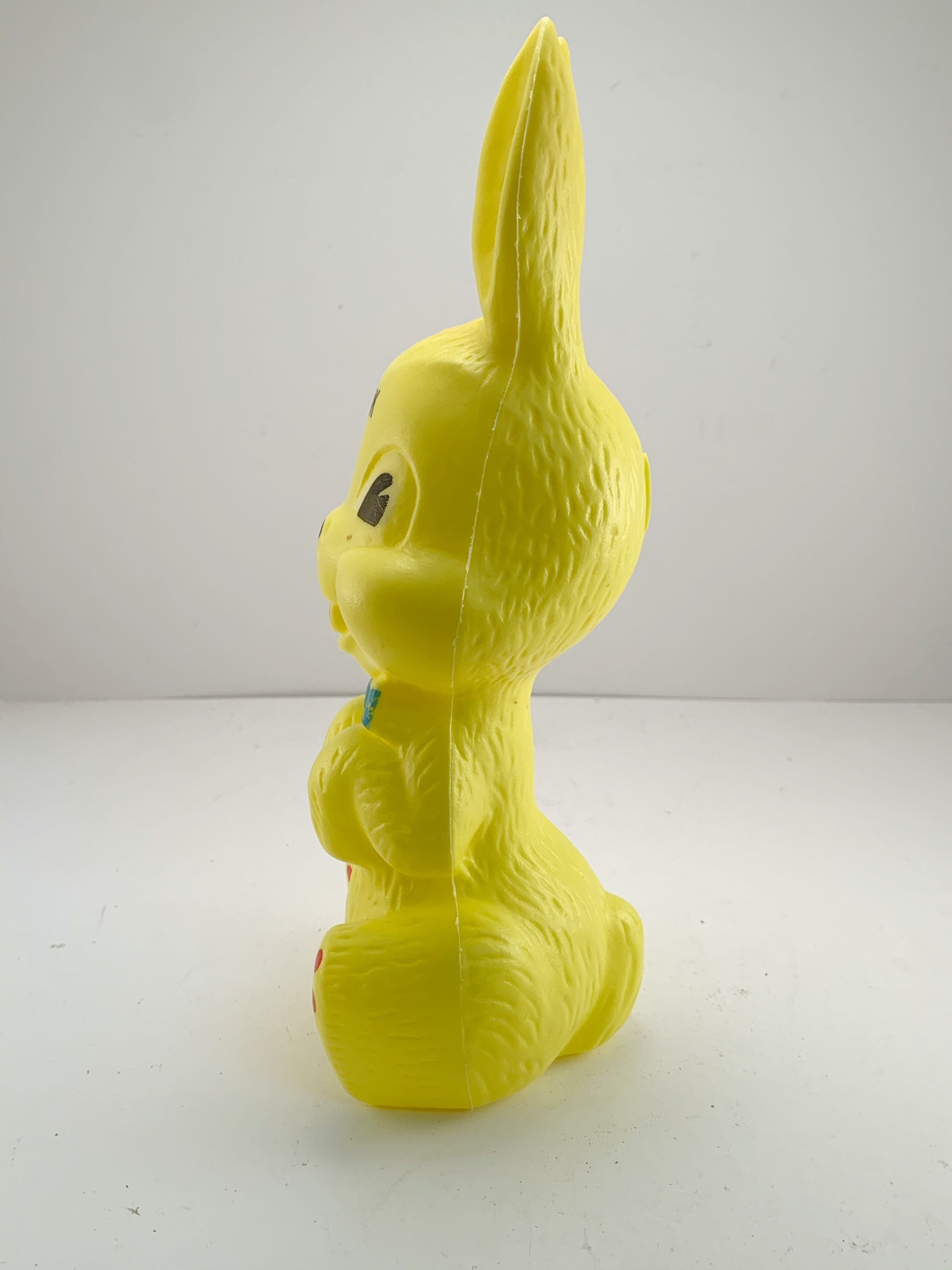 Vintage Yellow Easter Bunny Blow Mold Bank - Etsy