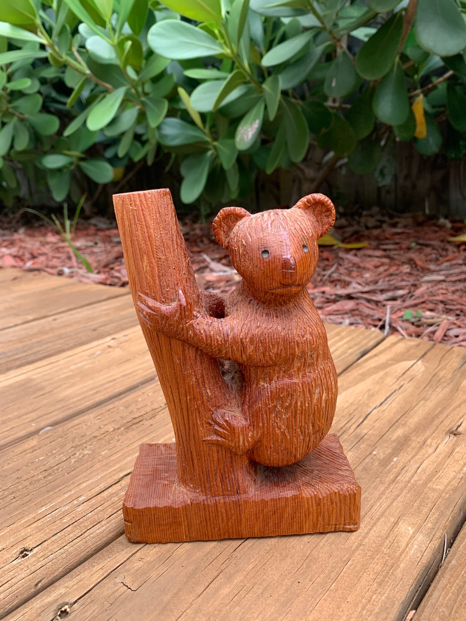 Vintage Hand Carved Koala Bear Folk Art Signed and Dated 1982 - Etsy