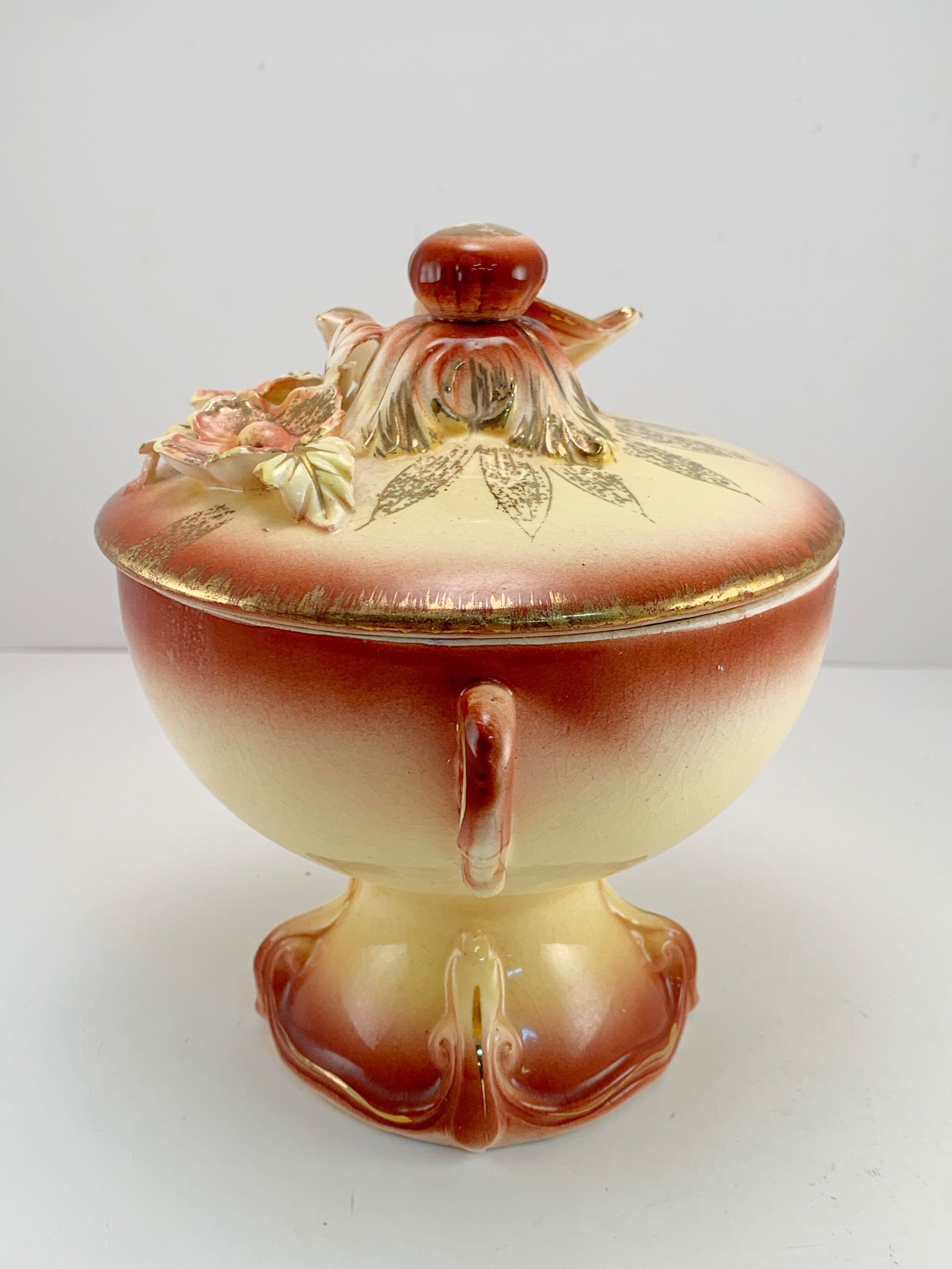 Vintage 1950s Betson Ceramic Covered Compote Featuring a Bird - Etsy