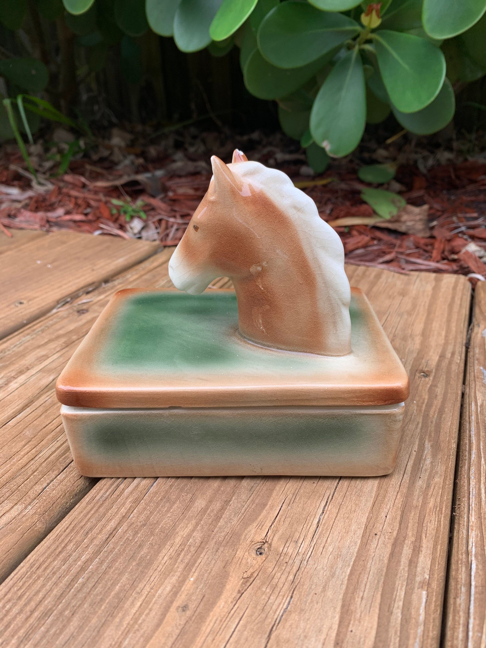 Vintage 1940s Ceramic Horse Box by Goldschieder USA - Etsy