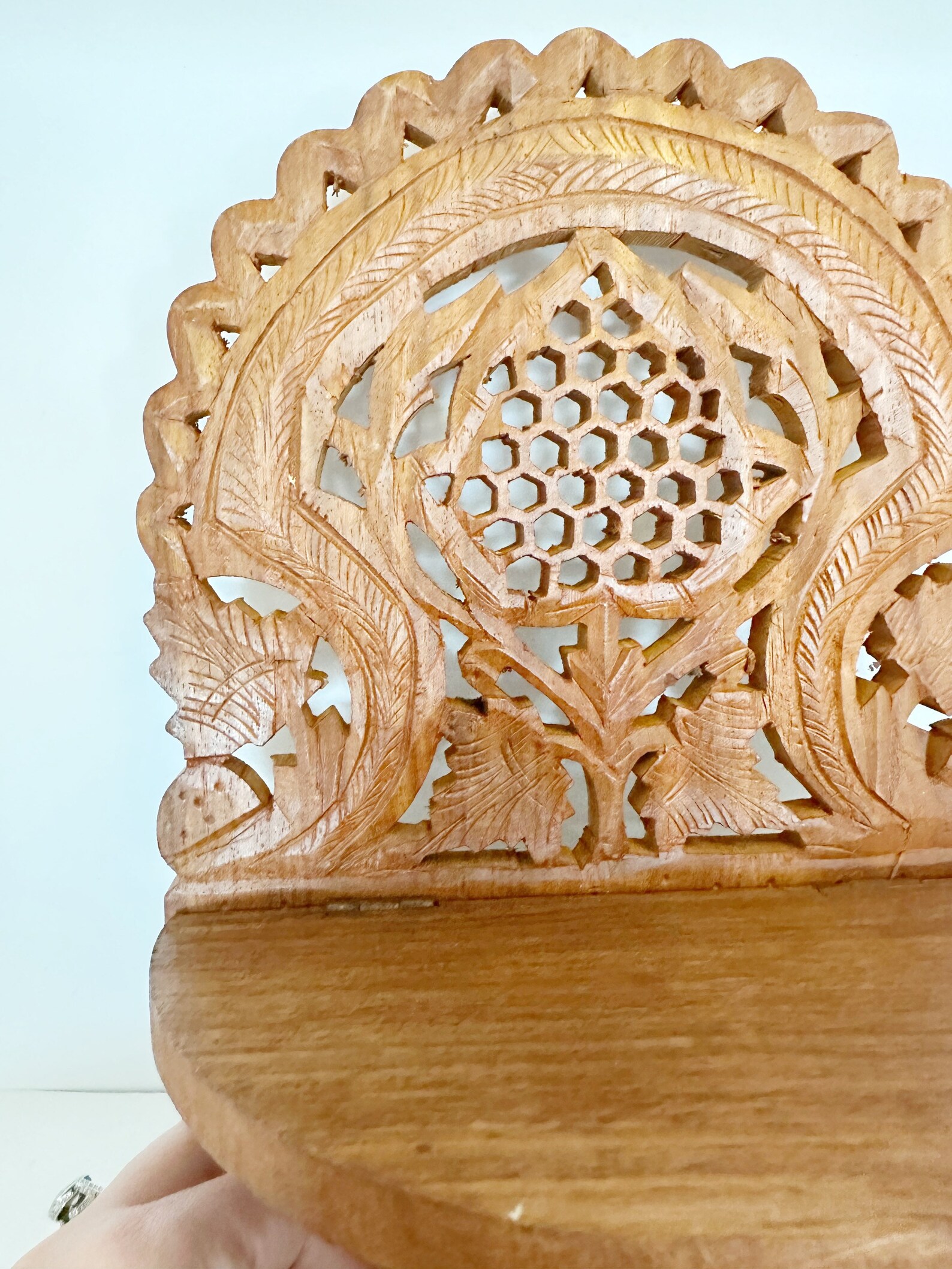 Vintage Carved Wooden Shelf With Intricate Filigree Detail - Etsy