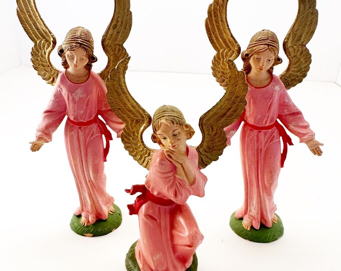 Antique Italian Depose Nativity Figures, the Angels, Replacement ...