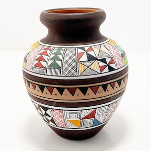 Vintage Handmade Peruvian Incan Pottery Vase - Etsy