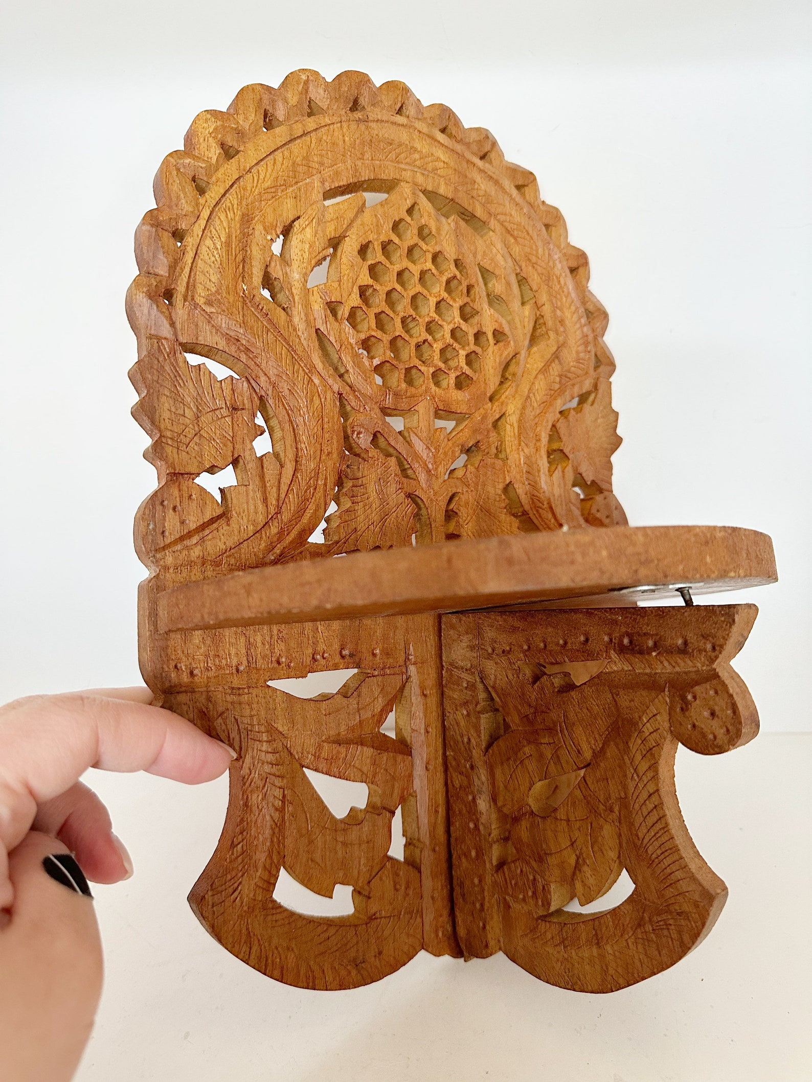 Vintage Carved Wooden Shelf With Intricate Filigree Detail - Etsy