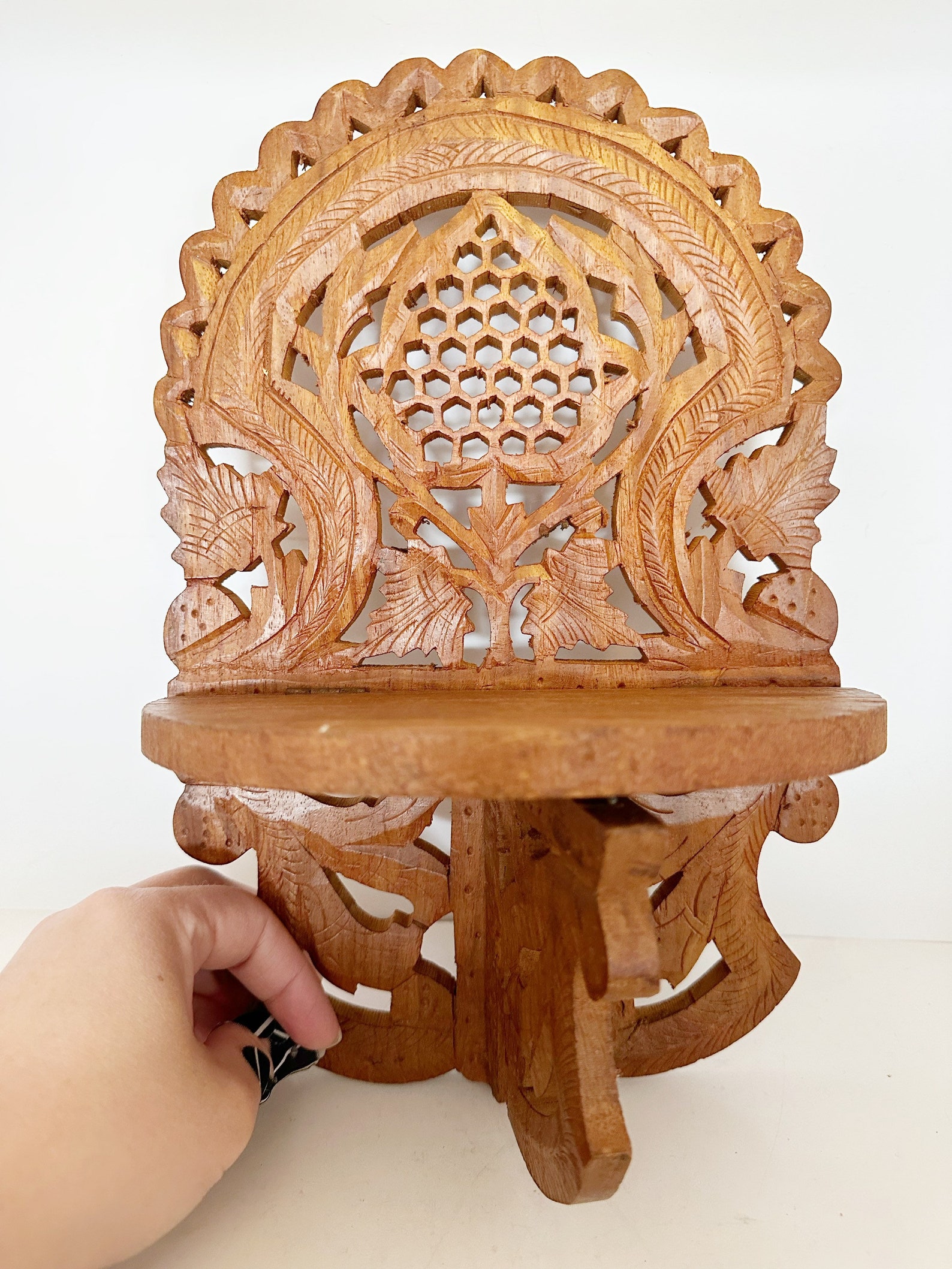 Vintage Carved Wooden Shelf With Intricate Filigree Detail - Etsy