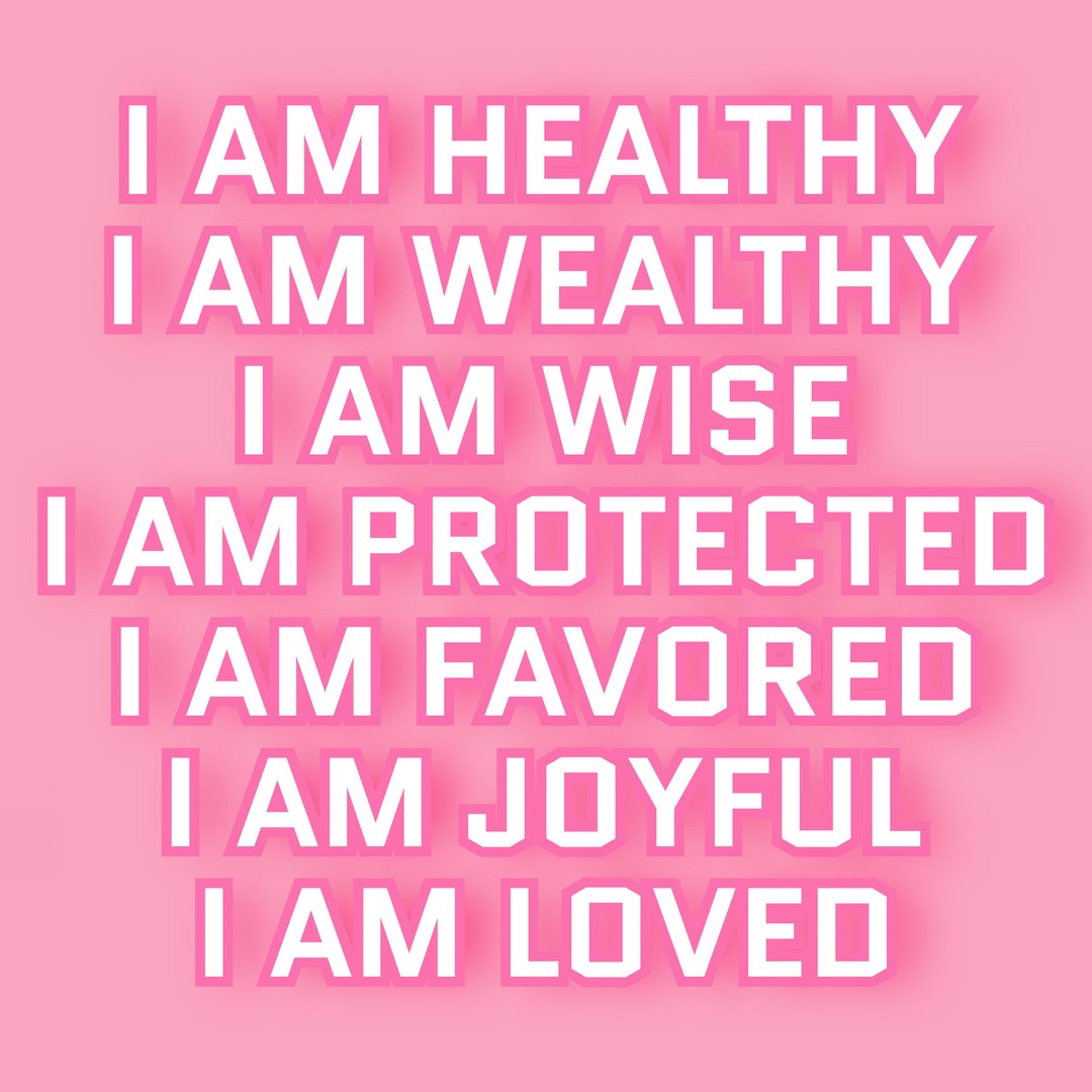 Pink Affirmation Poster - Etsy UK