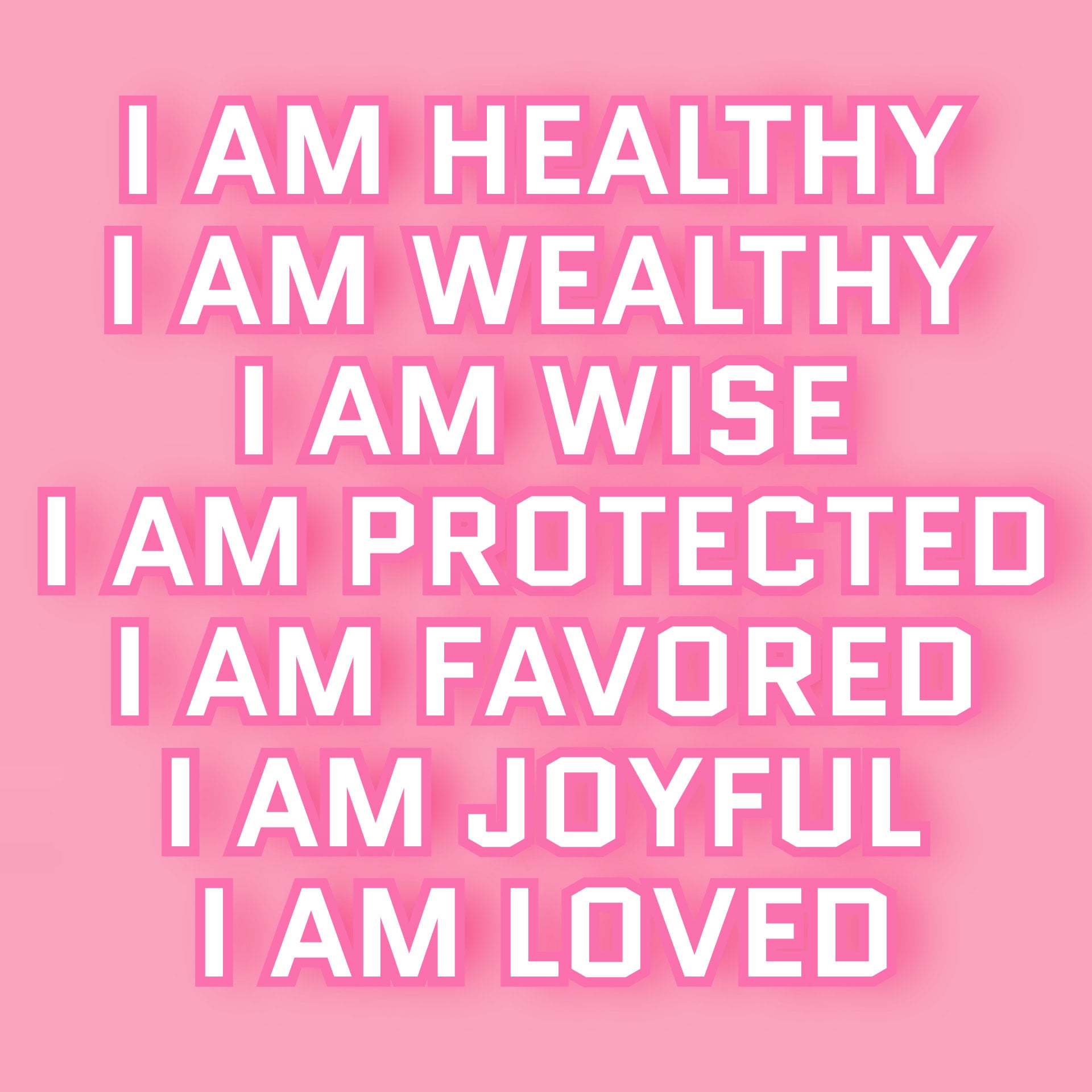 Pink Affirmation Poster - Etsy UK