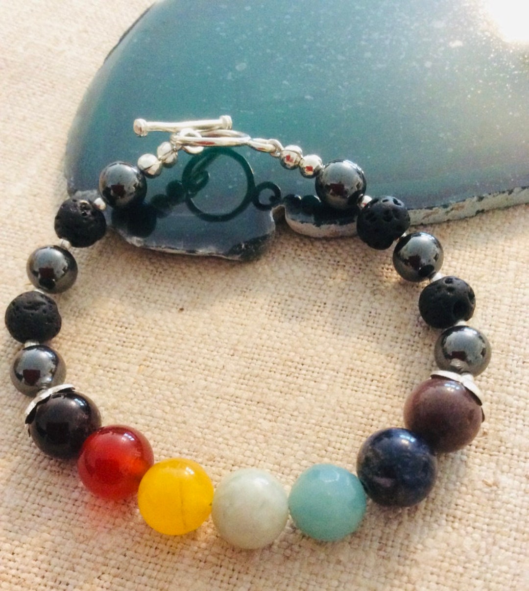 Chakra Diffuser Bracelet, Protecting, Balancing and Anti Stress ...