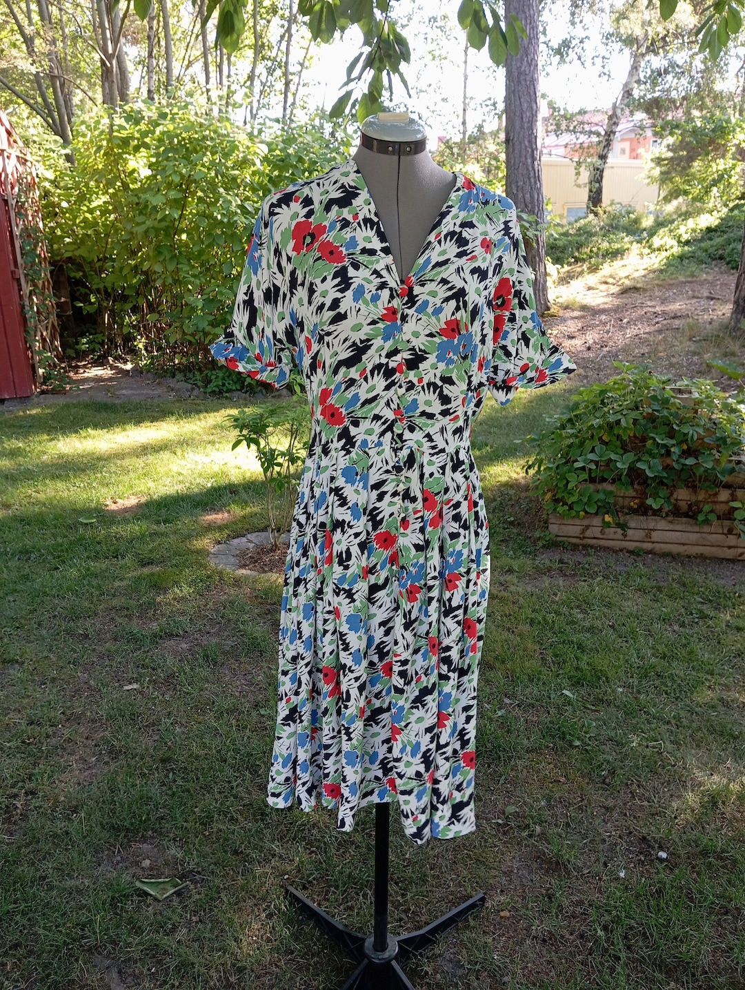 Vintage 1940s Dress Women, 1940s Floral Dress, 1940s Floral Dress ...