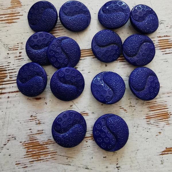 Blue Glass Buttons - Etsy