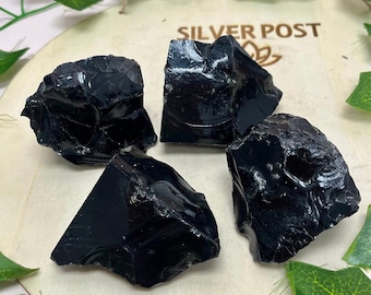 Large Raw Obsidian Stone - Etsy
