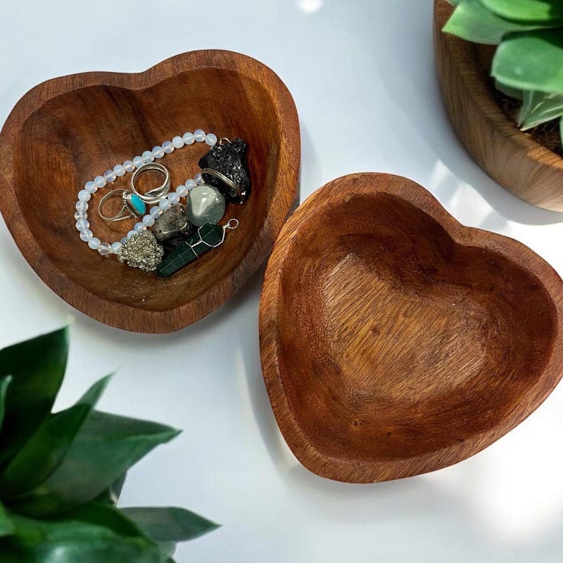 Teak Wood Jewelry Dish - Etsy