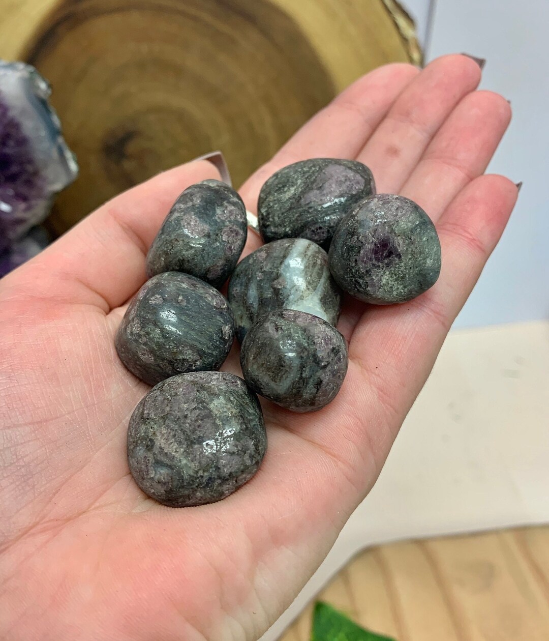 Ruby in Matrix Tumbled Stone, Ruby Matrix Crystal, July Birthstone ...