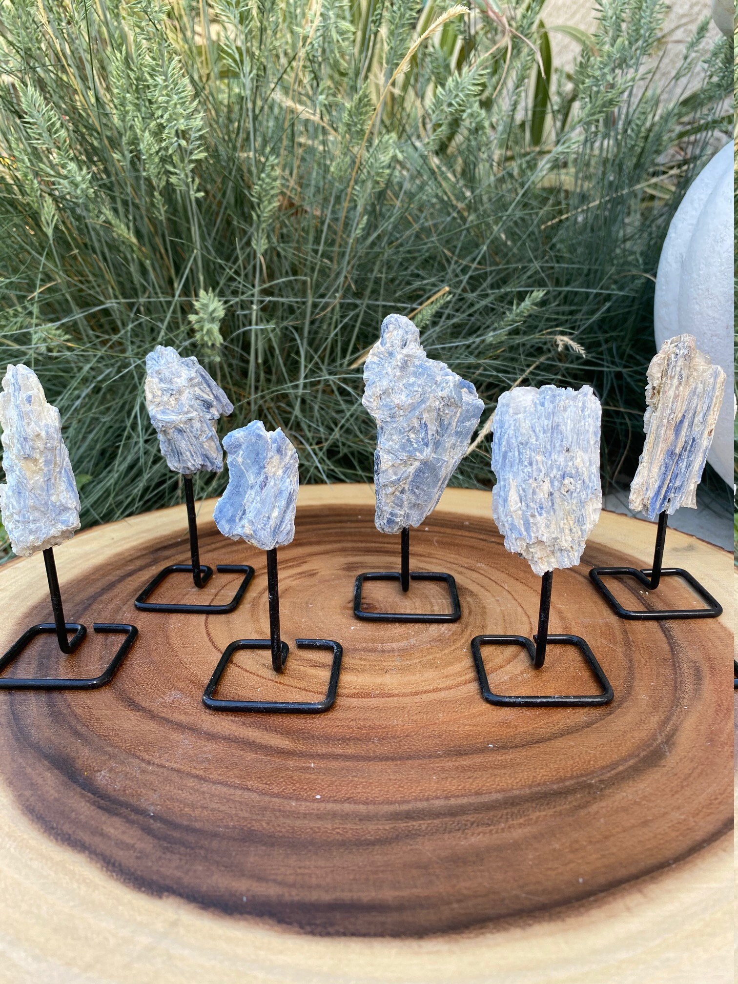 Blue Kyanite Raw Stone on Metal Stand, Kyanite Chunk on Stand, Kyanite ...